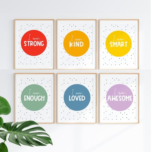Art | Classroom Playroom Prints Kids Wall Art Growth Mindset Learning ...